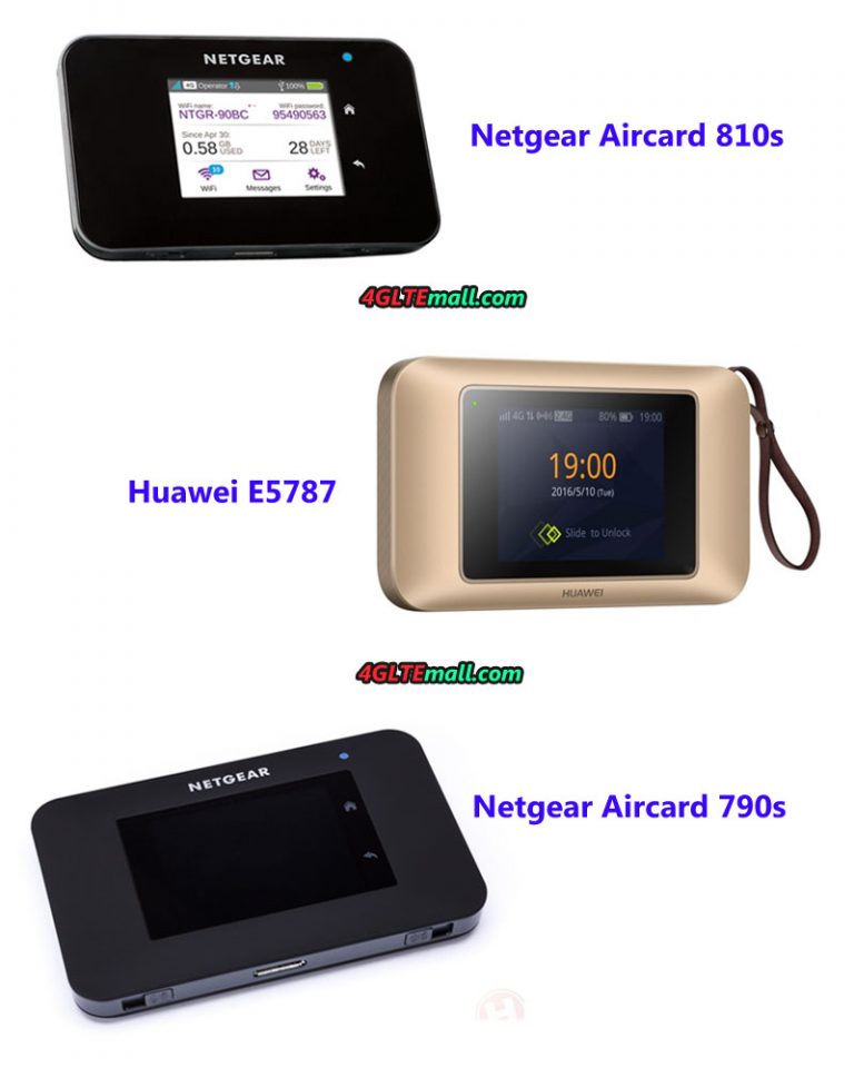 Difference between Netgear Aircard 810s/790s and Huawei E5787 – 4G LTE Mall