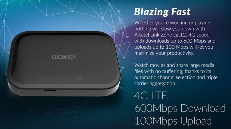 Alcatel Presents Two New Hotspots: Linkzone Cat7 and Cat12 – 4G LTE Mall