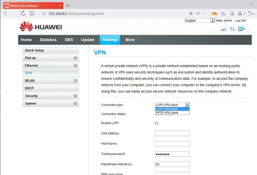 Huawei B715s-23c Router Web Interface Setting Options – 4G LTE Mall