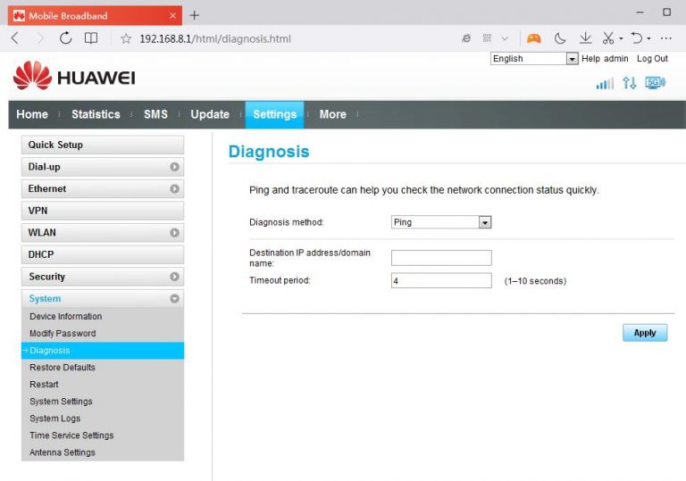 Huawei B715s-23c Router Web Interface Setting Options – 4G LTE Mall