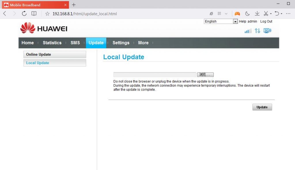 Huawei B715s-23c Router Web Interface Setting Options – 4G LTE Mall
