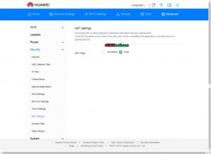 Huawei 5G CPE Pro Web UI Setting Options – 4G LTE Mall