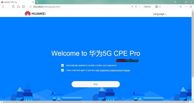 Huawei 5G CPE Pro Web UI Setting Options – 4G LTE Mall
