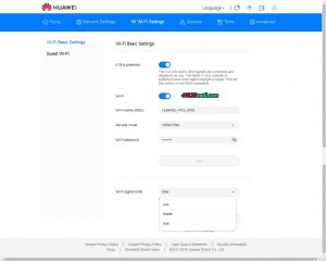 Huawei 5G CPE Pro Web UI Setting Options – 4G LTE Mall