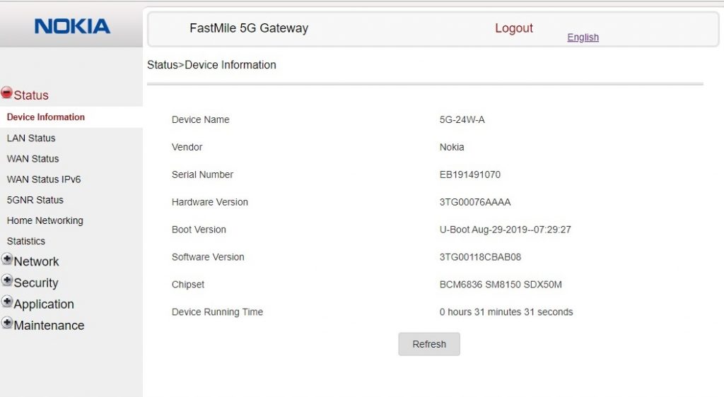 router management page - Nokia Fastmile 5G Indoor Gateway Review and ...