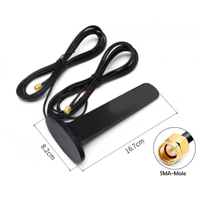 5G NR/4G LTE/3G/2G Indoor Dual-SMA Antenna (Magnetic Mount)