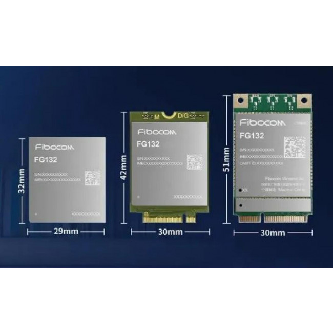 Fibocom FG132-EAU 5G RedCap Sub-6Ghz (LCC+LGA/M.2) Module
