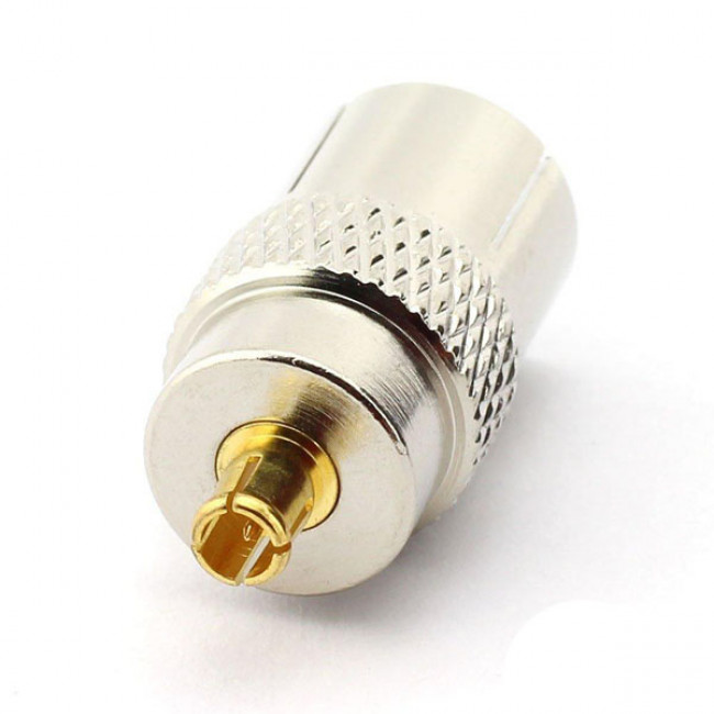 MCX-Male Jack to TV-Female Plug RF Coaxial Adapter