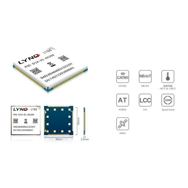 Mobiletek L700 L700-C L700-A L700-V L700-E LTE Cat-M1/NB-IoT LCC Module