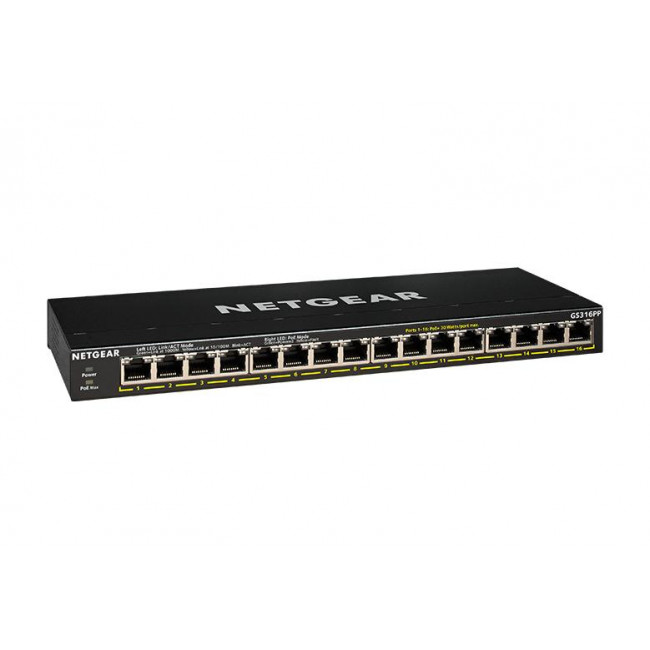 NETGEAR GS316PP 16-Port Gigabit Ethernet Unmanaged PoE+ Switch with FlexPoE
