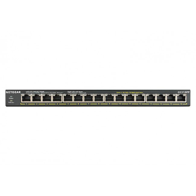 NETGEAR GS316PP 16-Port Gigabit Ethernet Unmanaged PoE+ Switch with FlexPoE