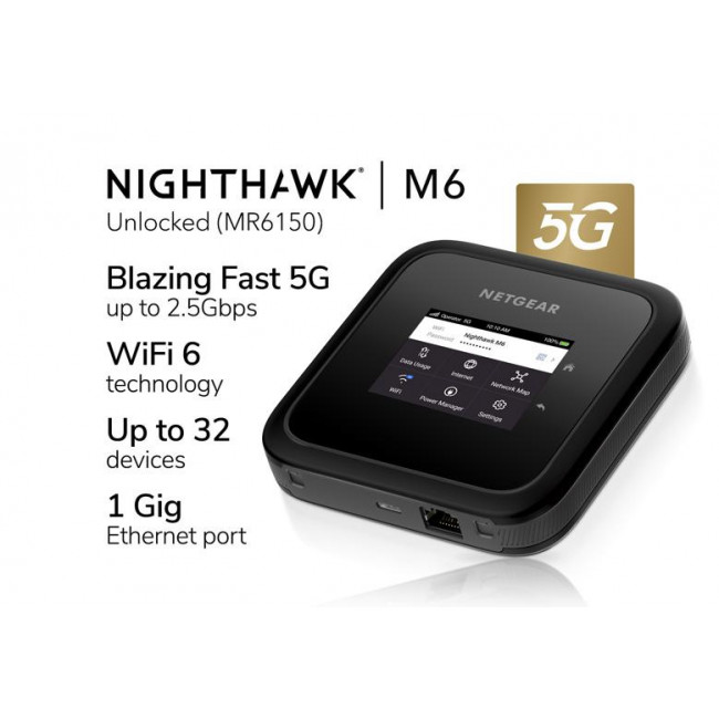 Netgear Nighthawk M6 MR6150 Unlocked 5G WiFi 6 Mobile Router Specs ...