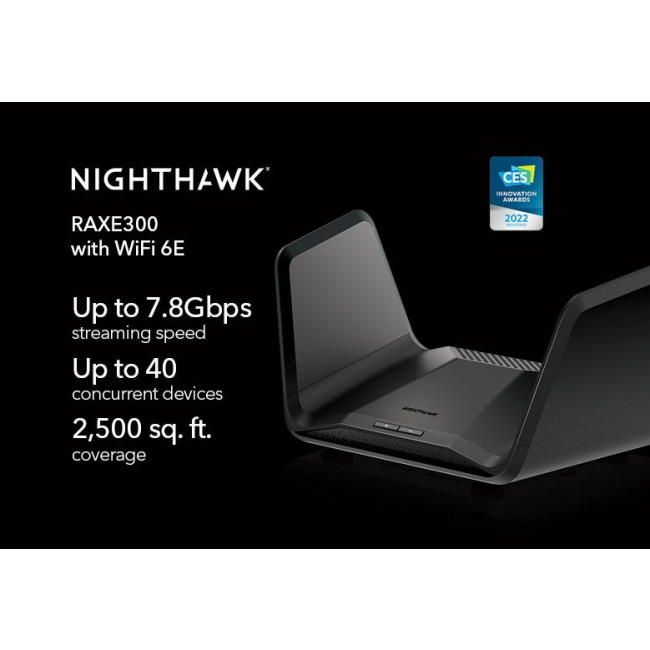 NETGEAR Nighthawk RAXE300 AXE7800 8-Stream Tri-Band WiFi 6E Router
