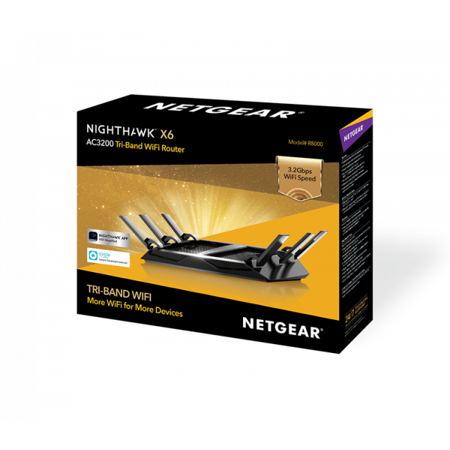 Netgear Nighthawk X6 R8000 AC3200 Tri Band WiFi Router