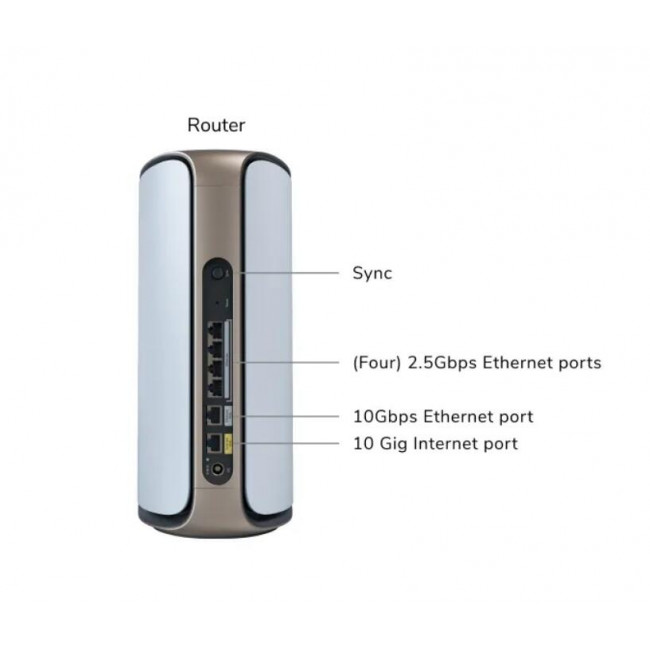 NETGEAR Orbi 970 Series RBE971S Quad-Band WiFi 7 Mesh Router