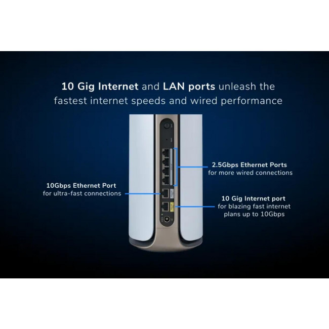 NETGEAR Orbi 970 Series RBE971S Quad-Band WiFi 7 Mesh Router