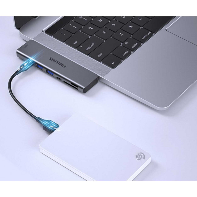 Philips Dual USB Type-C Laptop Docking Station for Apple MacBook Air/PRO
