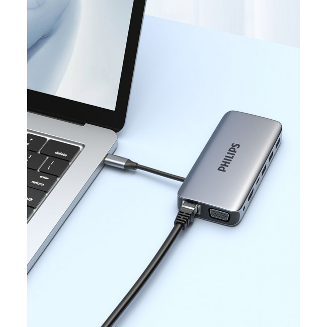 Philips USB-C Laptop Docking Station SWR1605 for Desktop and Smartphones