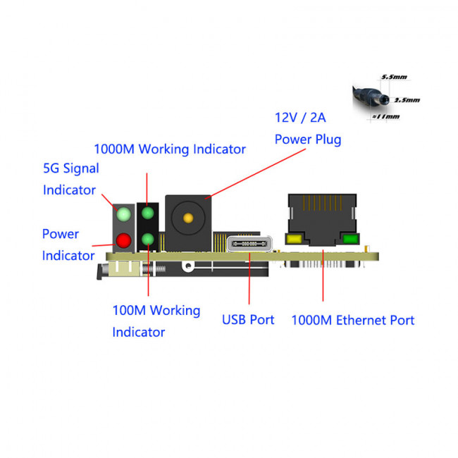 Quectel RM520N-GL RM500Q-GL RM502Q-AE 5G Module Development Board