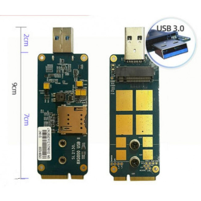 SIMCOM SIM8200-M22USB-Kit M.2 to USB & Mini PCIe Adapter