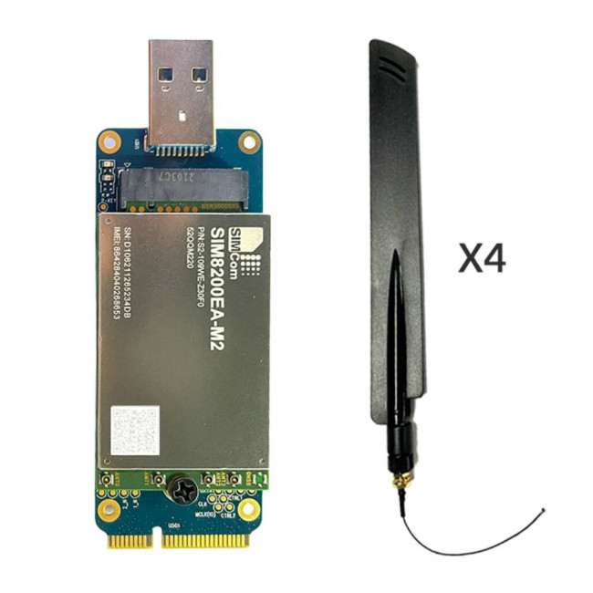 SIMCOM SIM8200EA-M2 5G Module With M.2 to USB Adapter