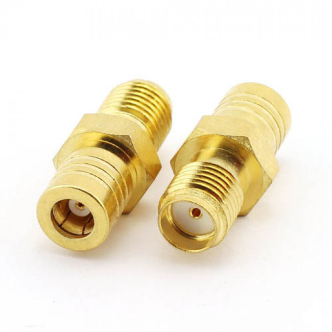SMA-Female Plug to SMB-Female Plug Coaxial Adapter
