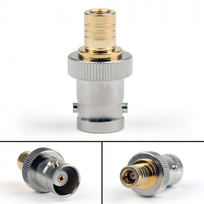 SMB-Female Plug to BNC female Plug Coaxial Adapter