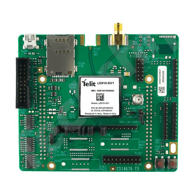 Telit LE910-SV1 Interface board