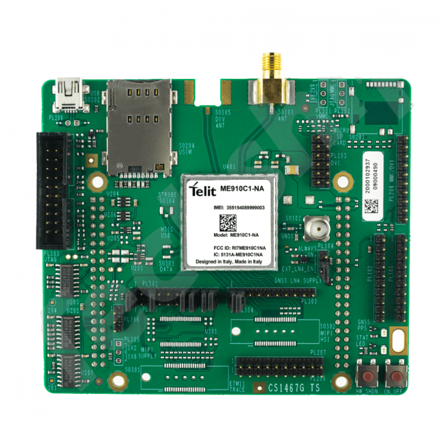Telit ME910C1-NA Interface board
