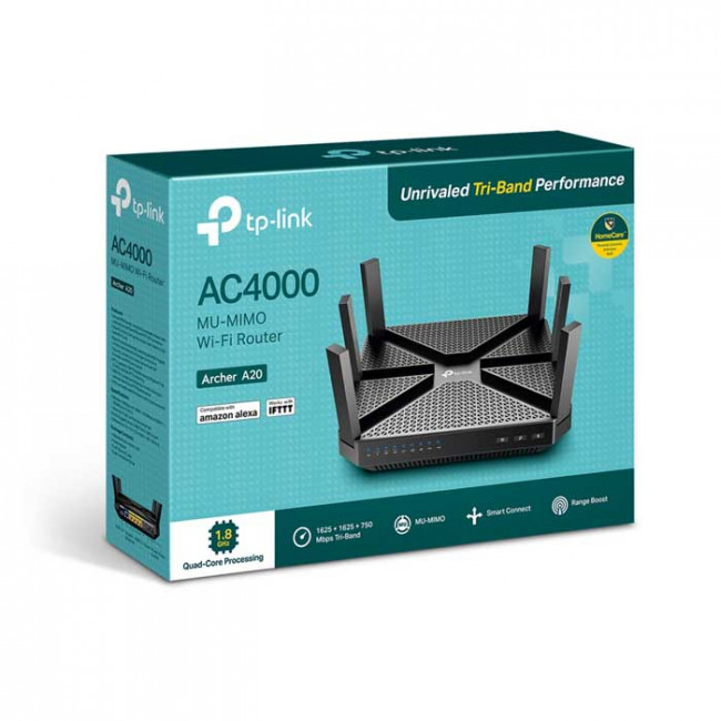 TP-Link Archer A20 AC4000 MU-MIMO Tri-Band WiFi Router
