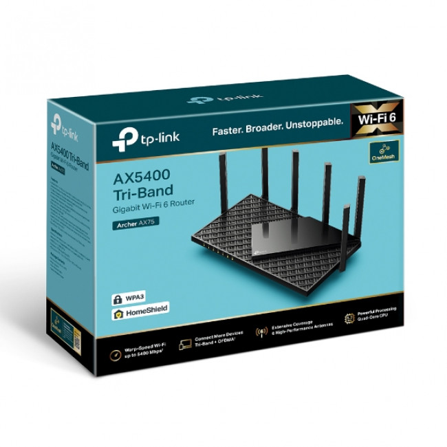TP-Link Archer AX75 AX5400 Tri-Band Wi-Fi 6 Router
