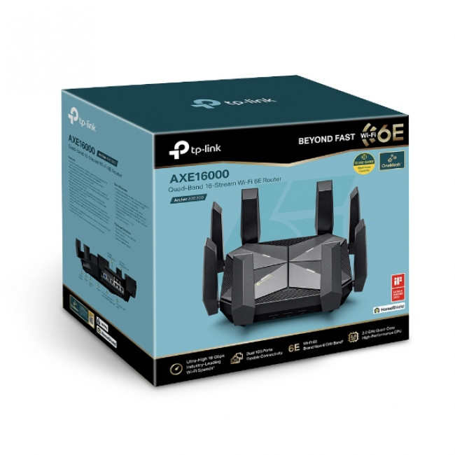 TP-Link Archer AXE300 AXE16000 Quad-Band 16-Stream Wi-Fi 6E Router with ...