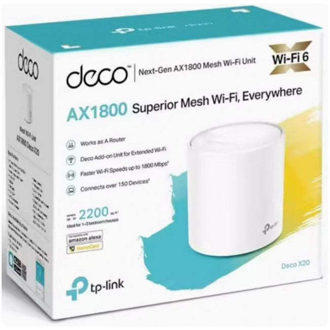 TP-Link Deco X20 AX1800 Whole Home Mesh Wi-Fi 6 System