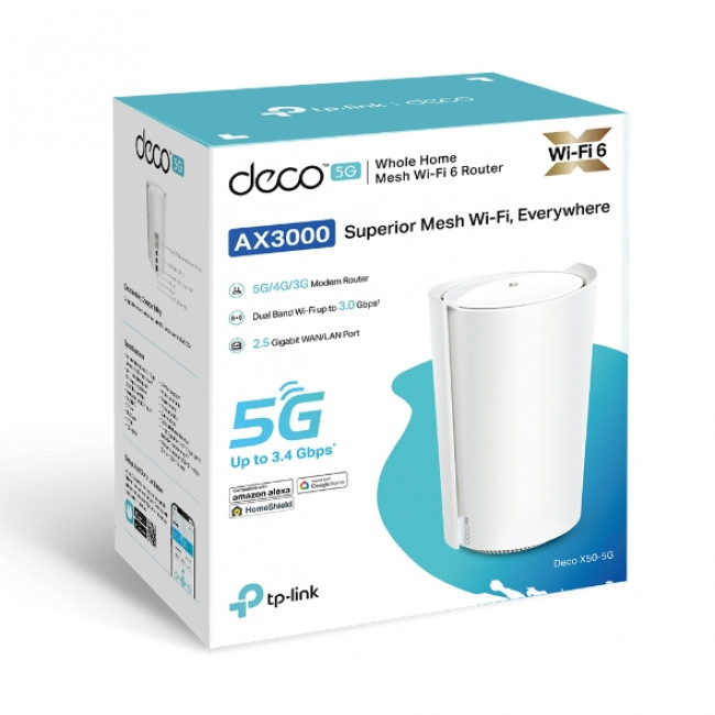 TP Link Deco X50 5G 5G AX3000 Whole Home Wi Fi 6 Gateway Specs Price