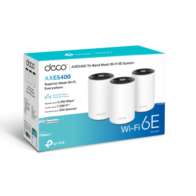 TP-Link Deco XE75 AXE5400 Tri-Band Mesh Wi-Fi 6E System