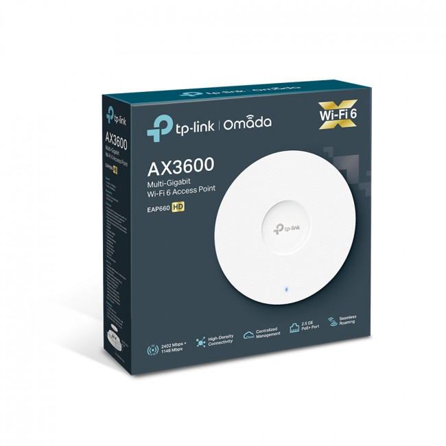 TP-Link Omada EAP660 HD AX3600 Multi-Gigabit Ceiling Mount Wi-Fi 6 ...