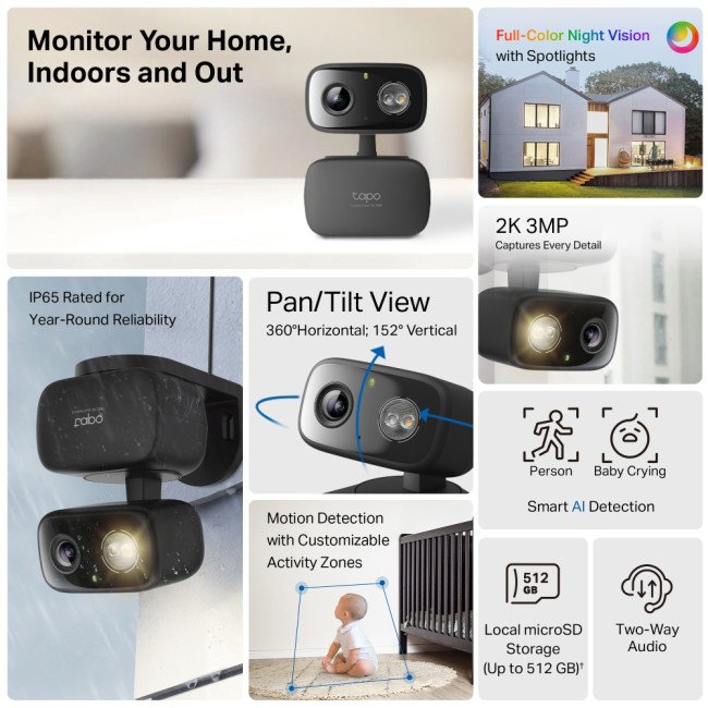 TP-Link Tapo C217 Indoor/Outdoor Home Security Wi-Fi Camera